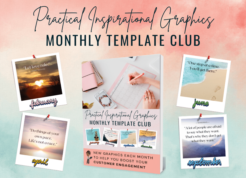 Practical Inspirational Graphics Monthly Template Club - JV Tools